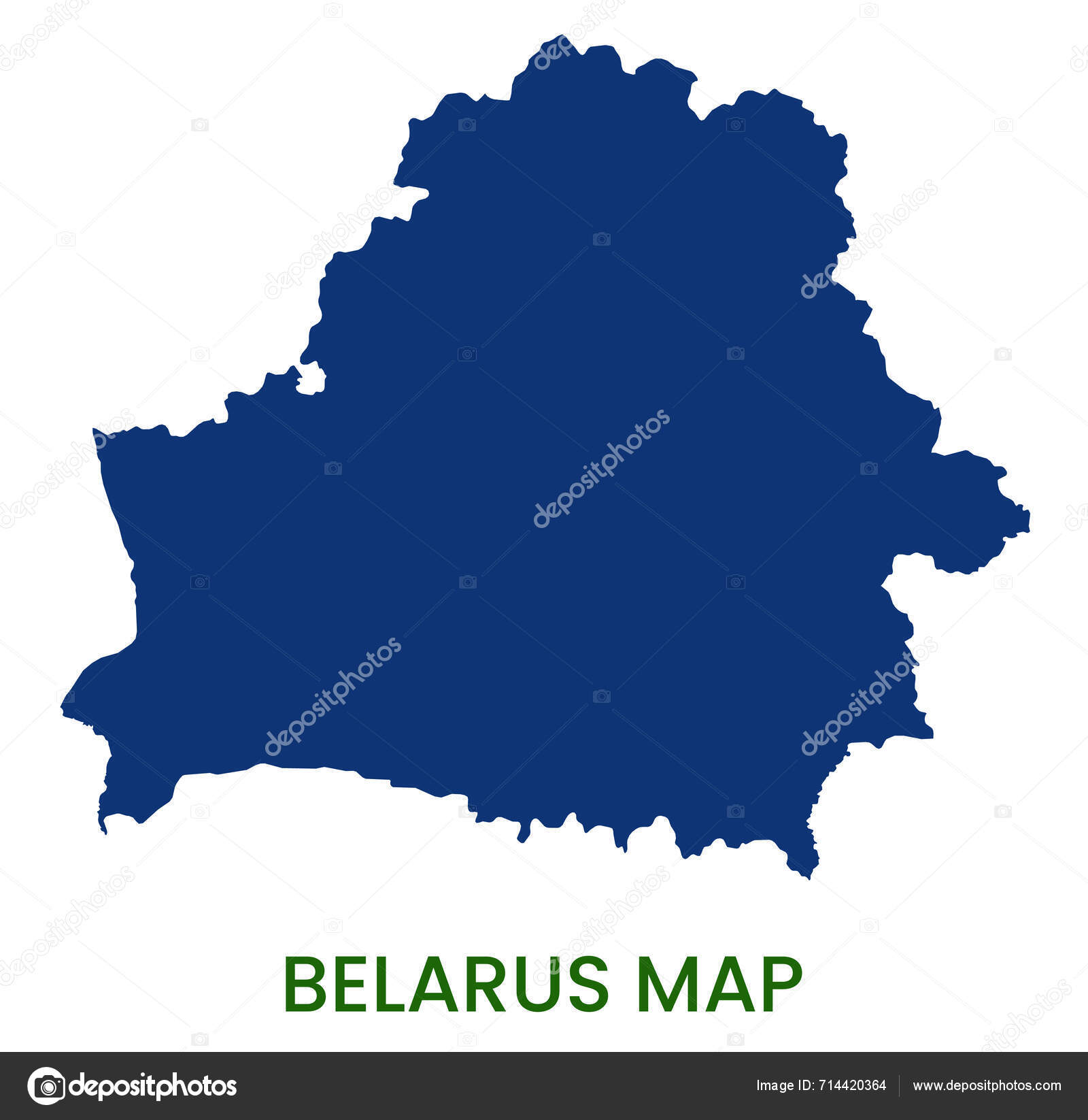 High Detailed Map Belarus Outline Map Belarus Europe Stock Vector by ...