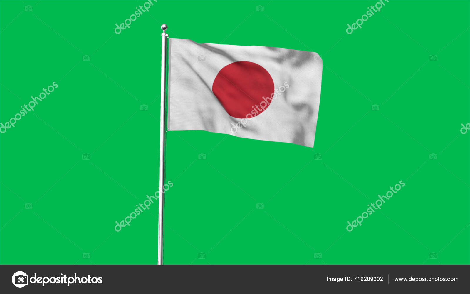 High Detailed Flag Japan National Japan Flag Asia Illustration — Stock ...