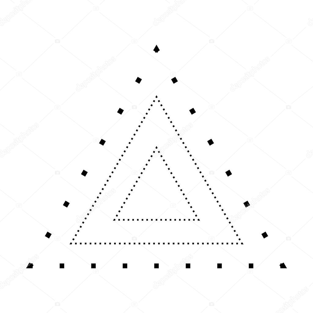 Rastreo de forma triangular elemento de línea rota para preescolar ...
