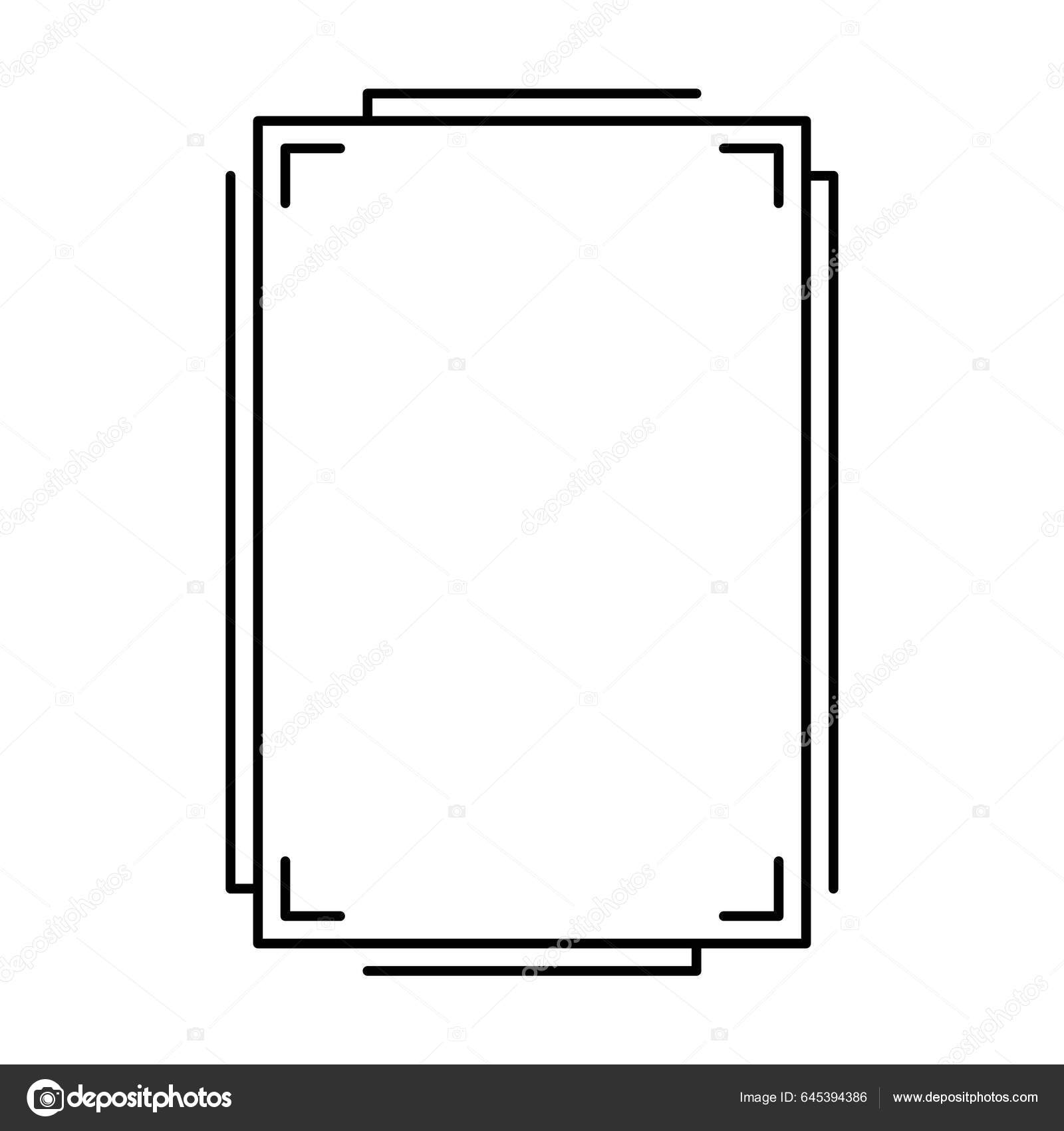 Rectangle Frame Shape Icon Vertical Decorative Vintage Border Doodle ...