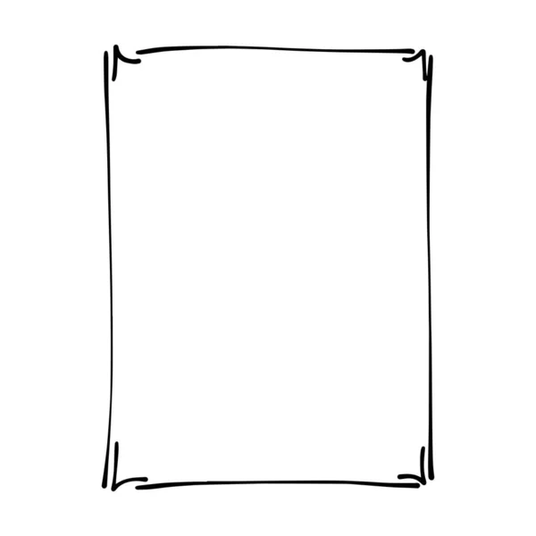 Frame Border Hand Drawn Rectangle Shape Icon Decorative Vintage Doodle ...