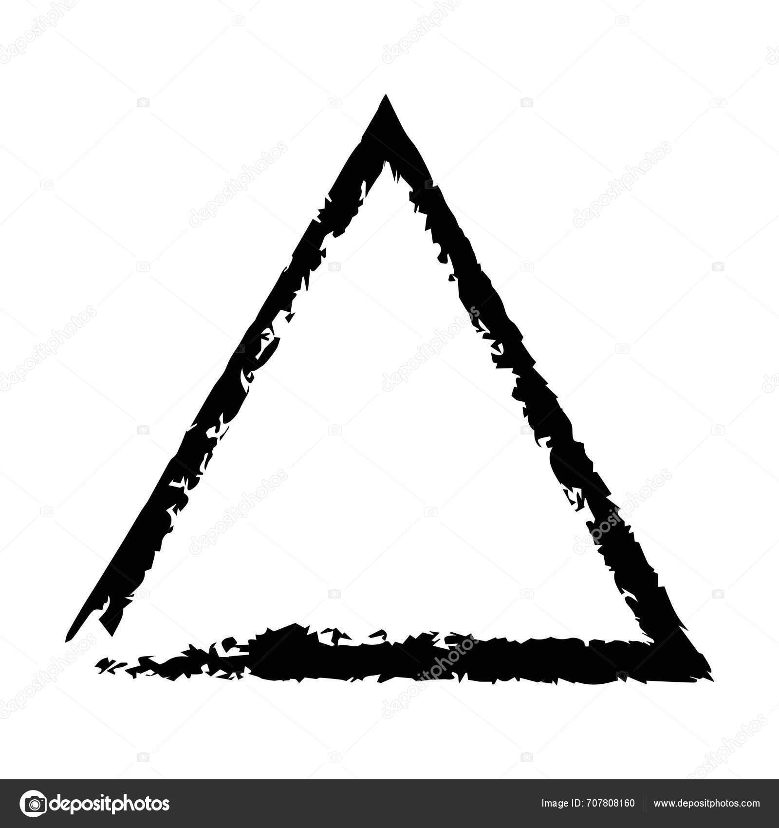 Segitiga Grunge Ikon Elemen Pinggiran Bingkai Batas Untuk Corat Coret ...