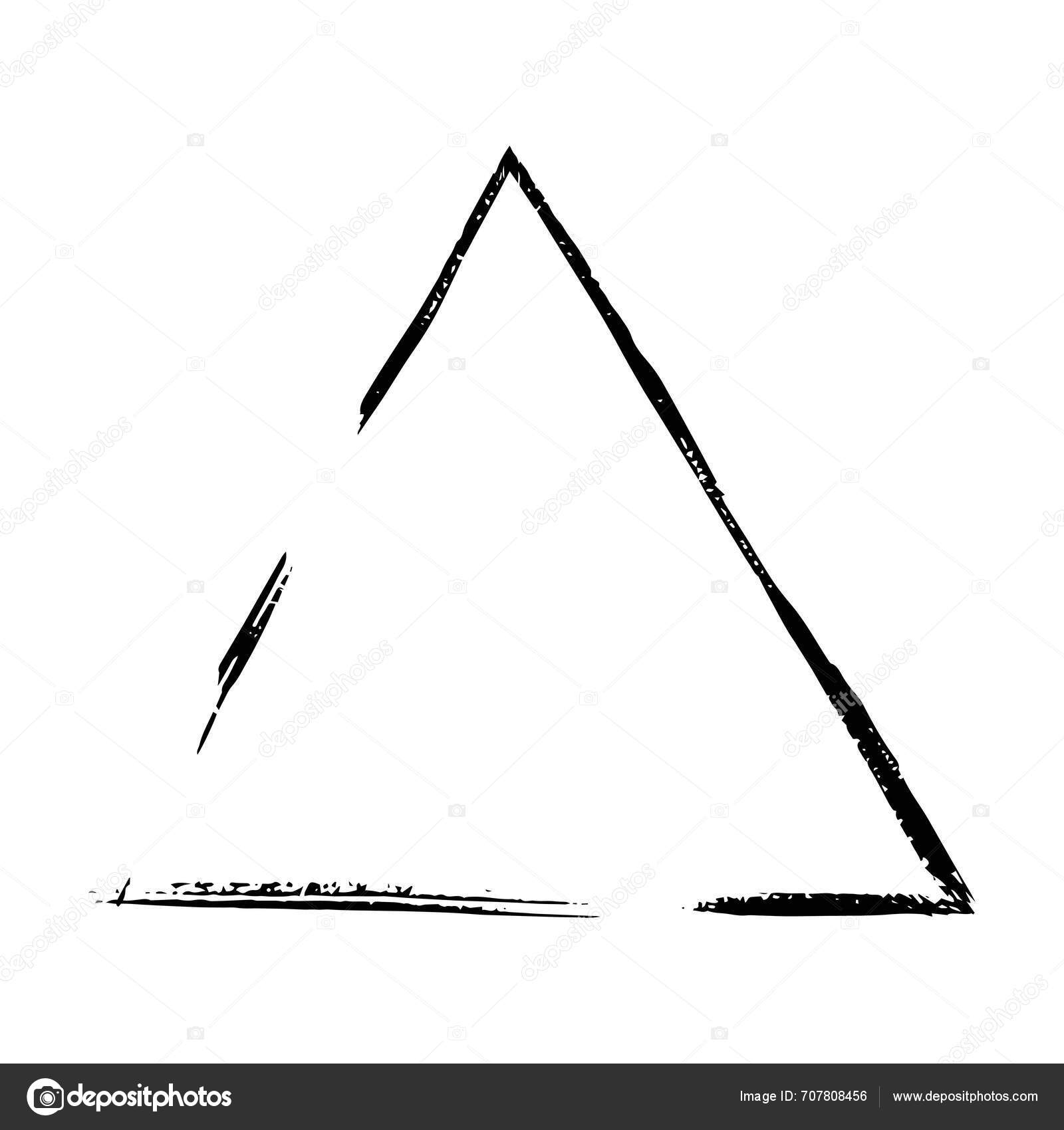 Segitiga Grunge Ikon Elemen Pinggiran Bingkai Batas Untuk Corat Coret ...