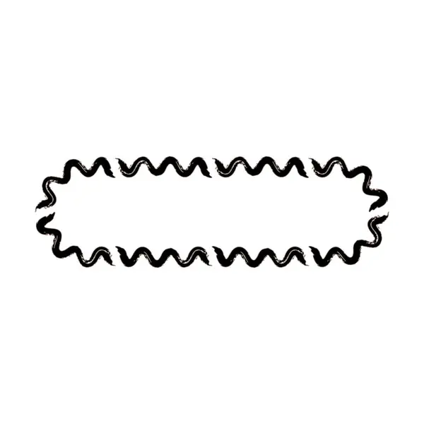 Grunge Frame Rectangle Wave Outline Elongated Texture Element Border ...