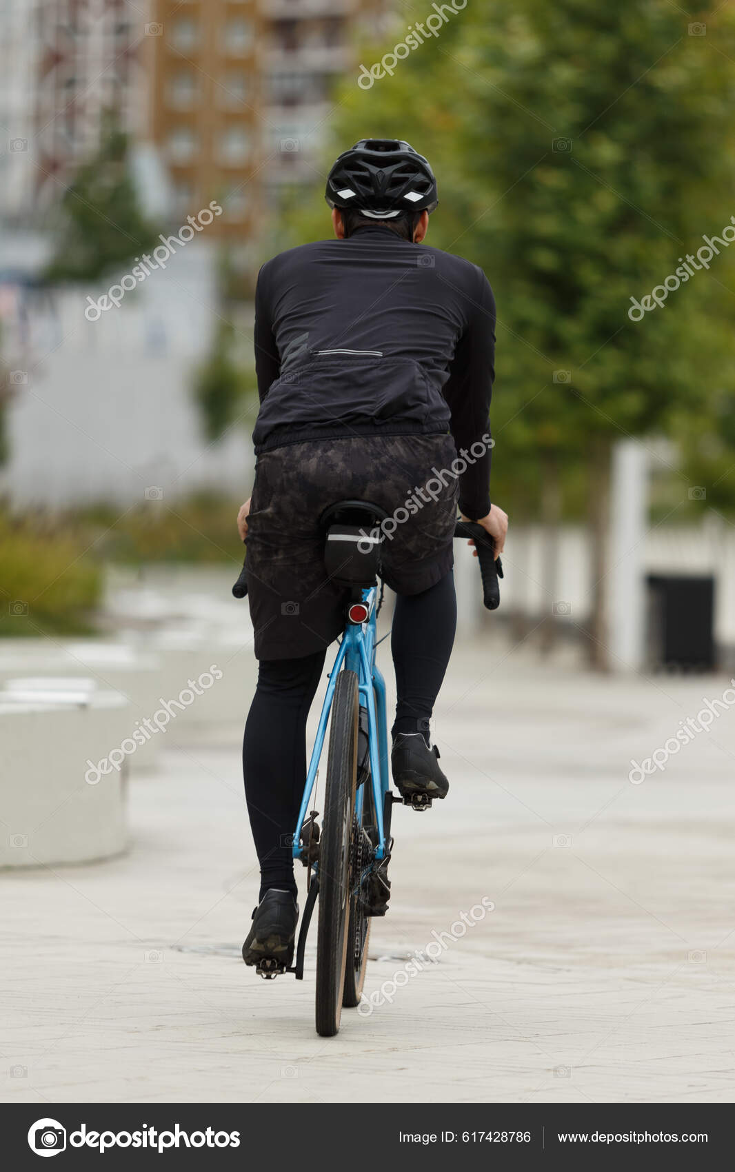 Cyclist Back View