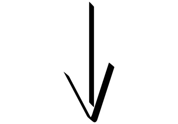 Black Arrow Made Hand Tracing White Background Stock Vector by ...