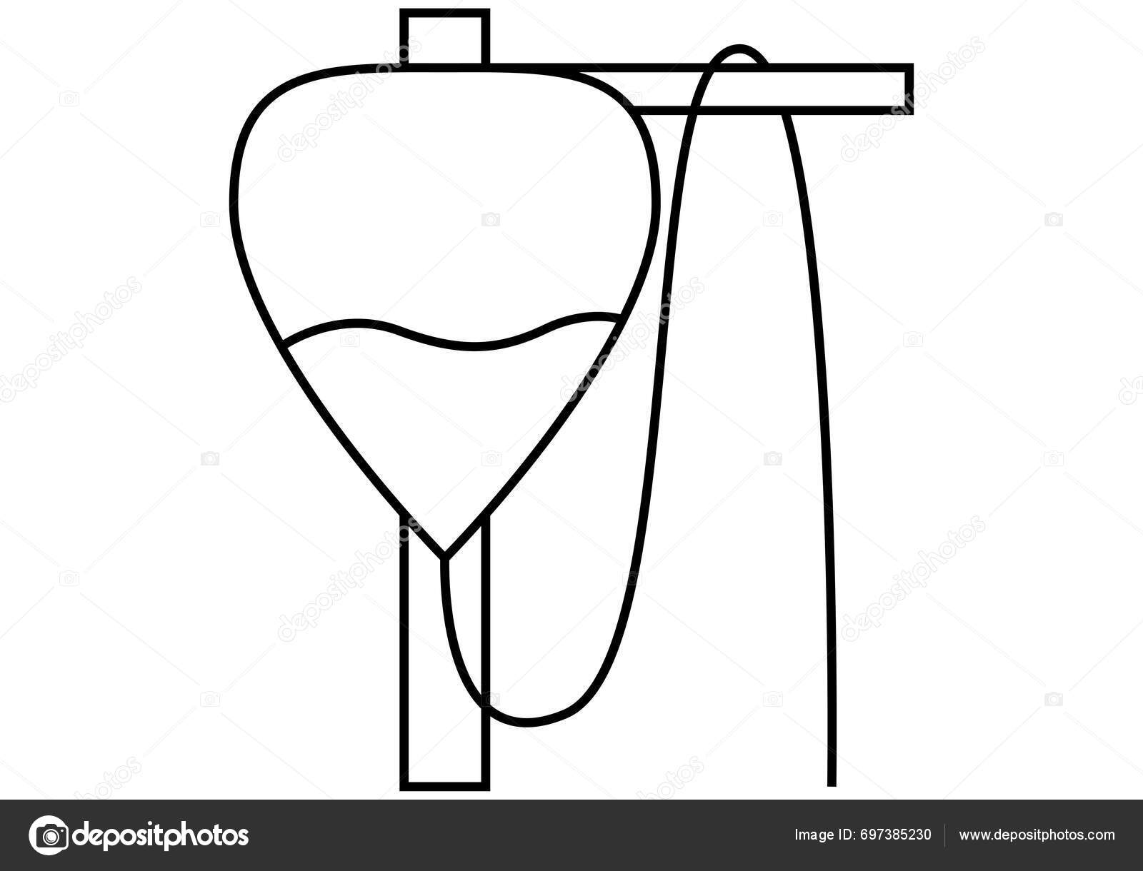 Intravenous Medication Black Icon White Background Stock Vector by ...