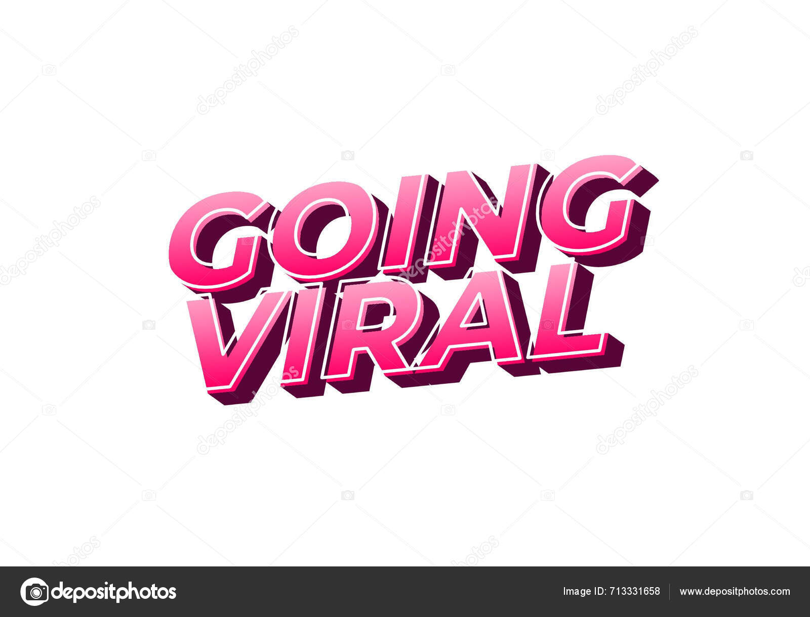 Going Viral Text Effect Design Eye Catching Color Look Effect Stock ...
