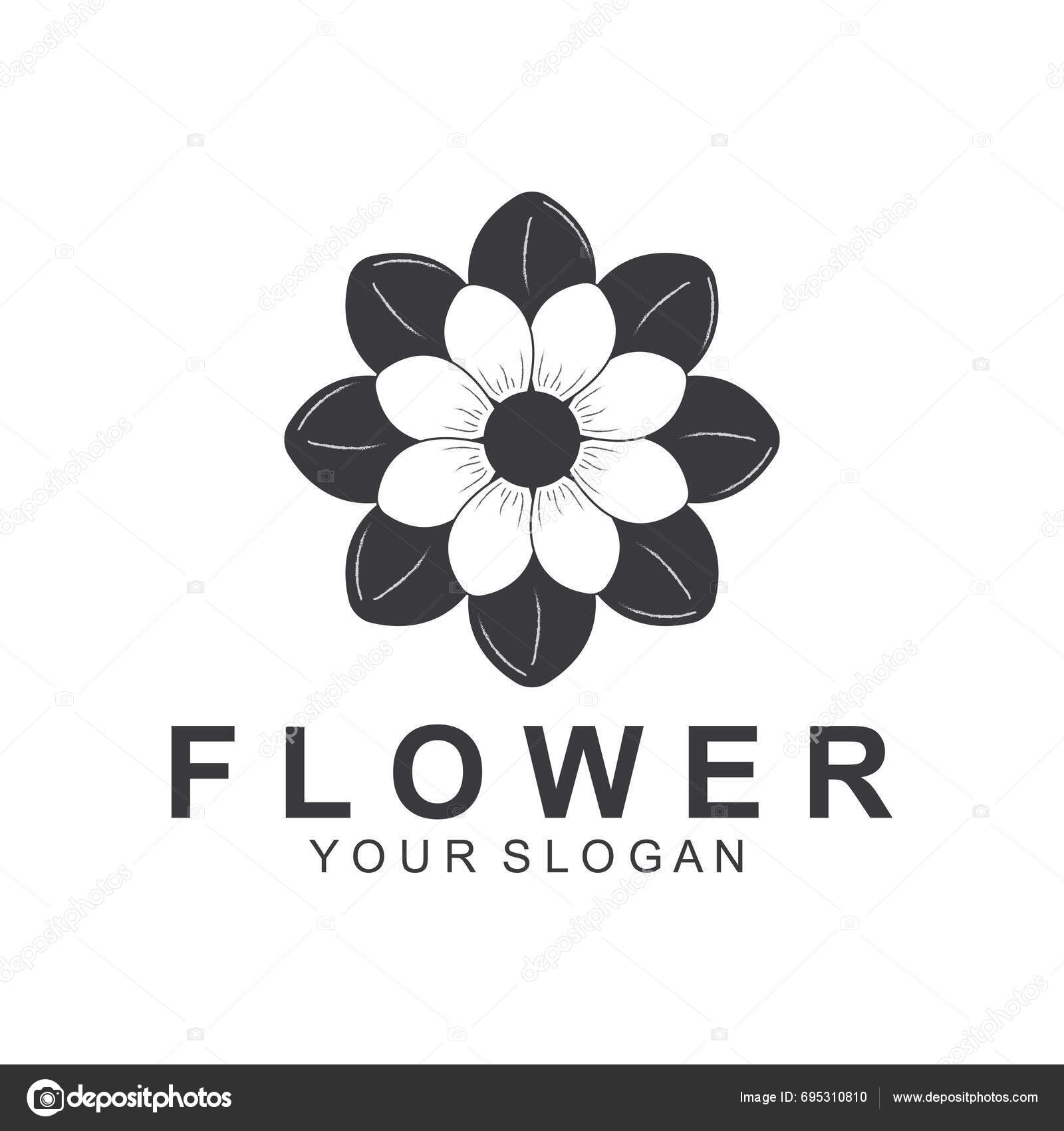 Simple Flower Logo Nature Logo Abstract Design Vector Stock Vector by ...