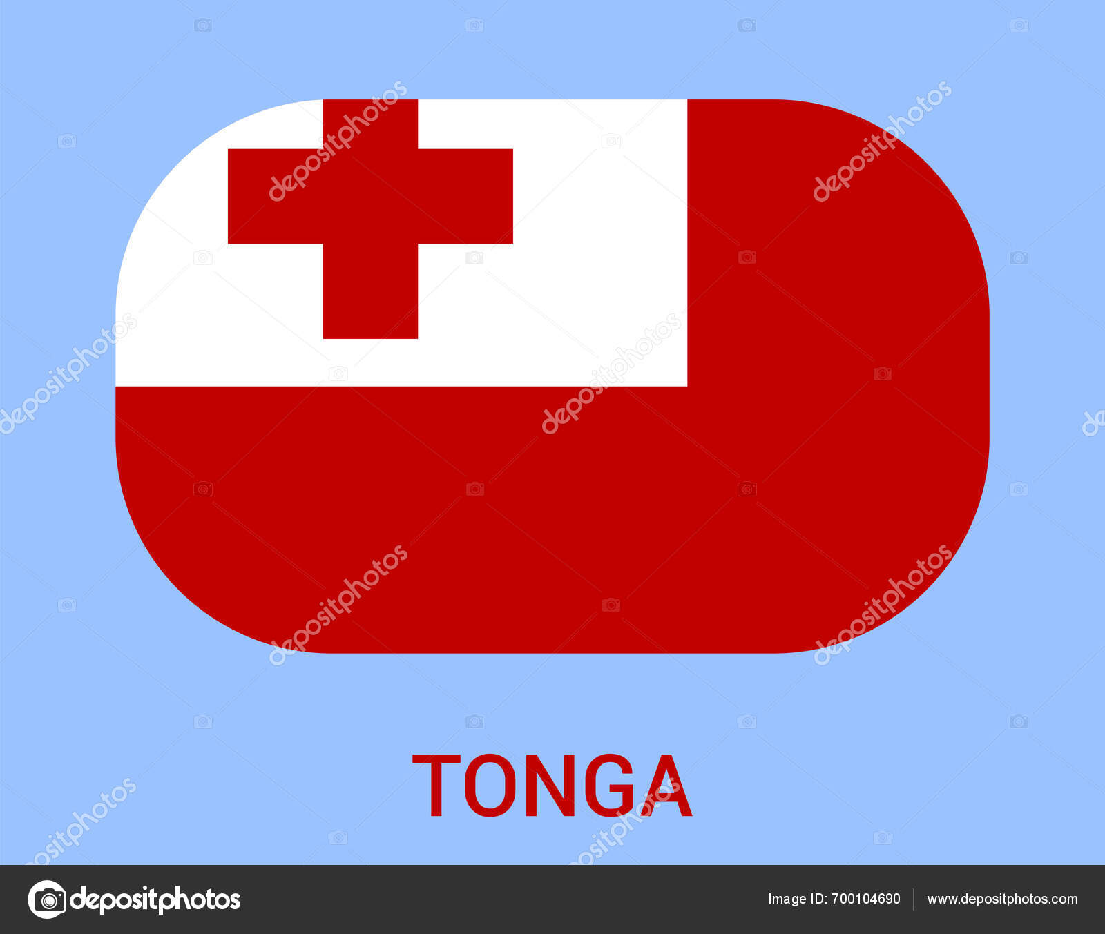 Flag Tonga Tonga Flag National Flag Tonga Button Style Flag — Stock ...