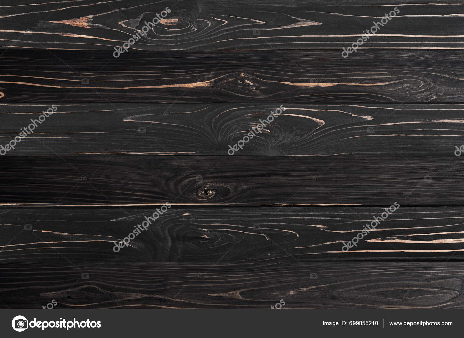 Black Stained Sanded Pine Wood Texture Coarse Grain — Stock Photo ...