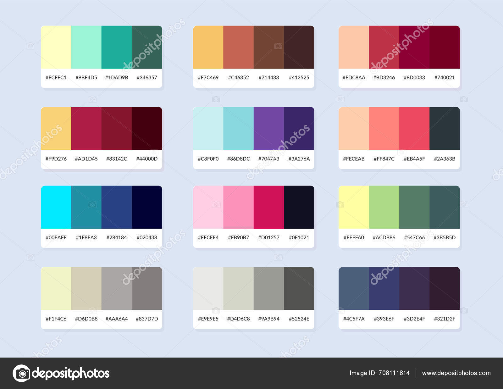 Pantone Colour Palette Catalog Samples Rgb Hex Stock Vector by ©nsmile ...