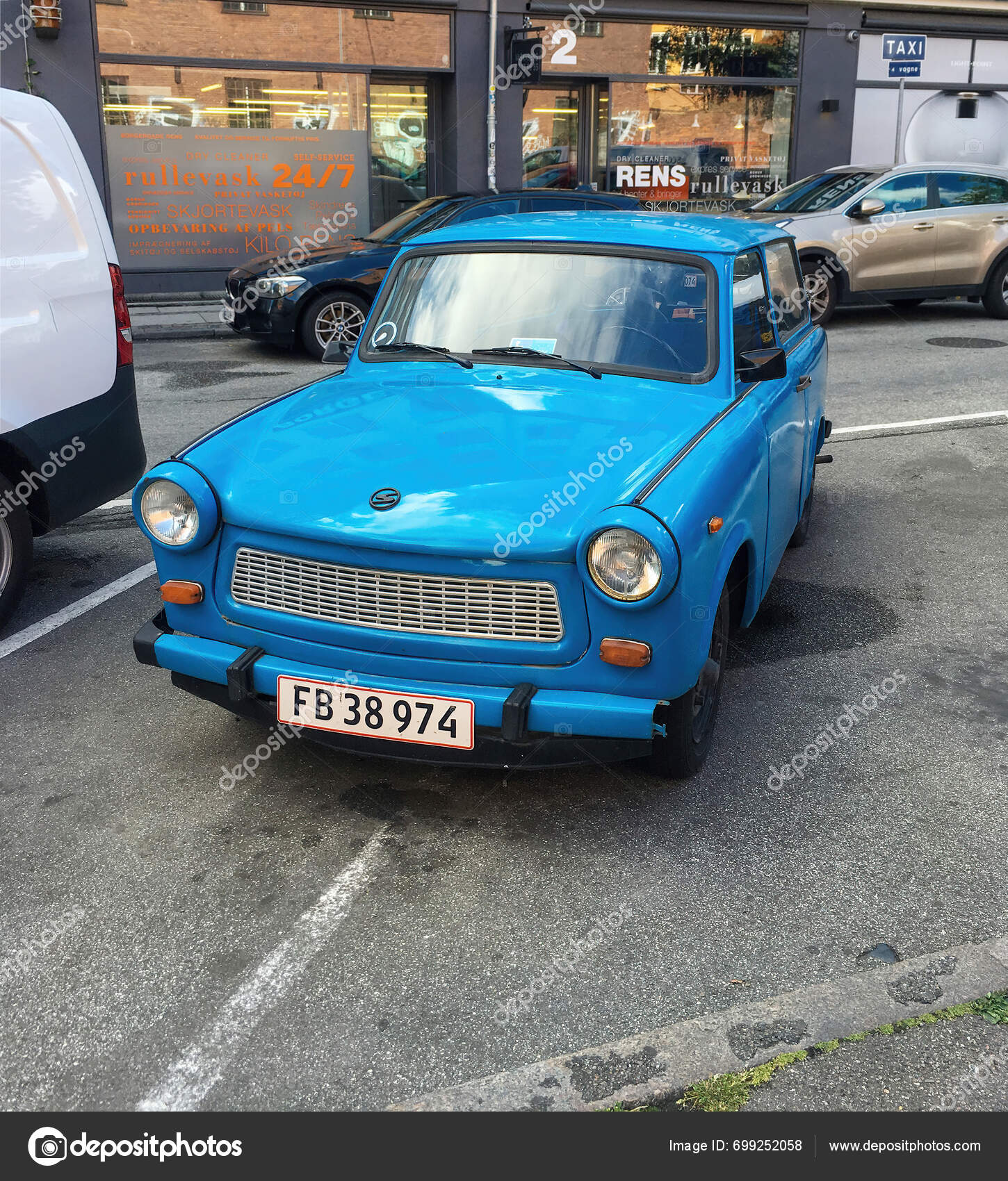 Copenhagen Denmark July 5Th 2019 Classic Trabant 601 Parked Side ...