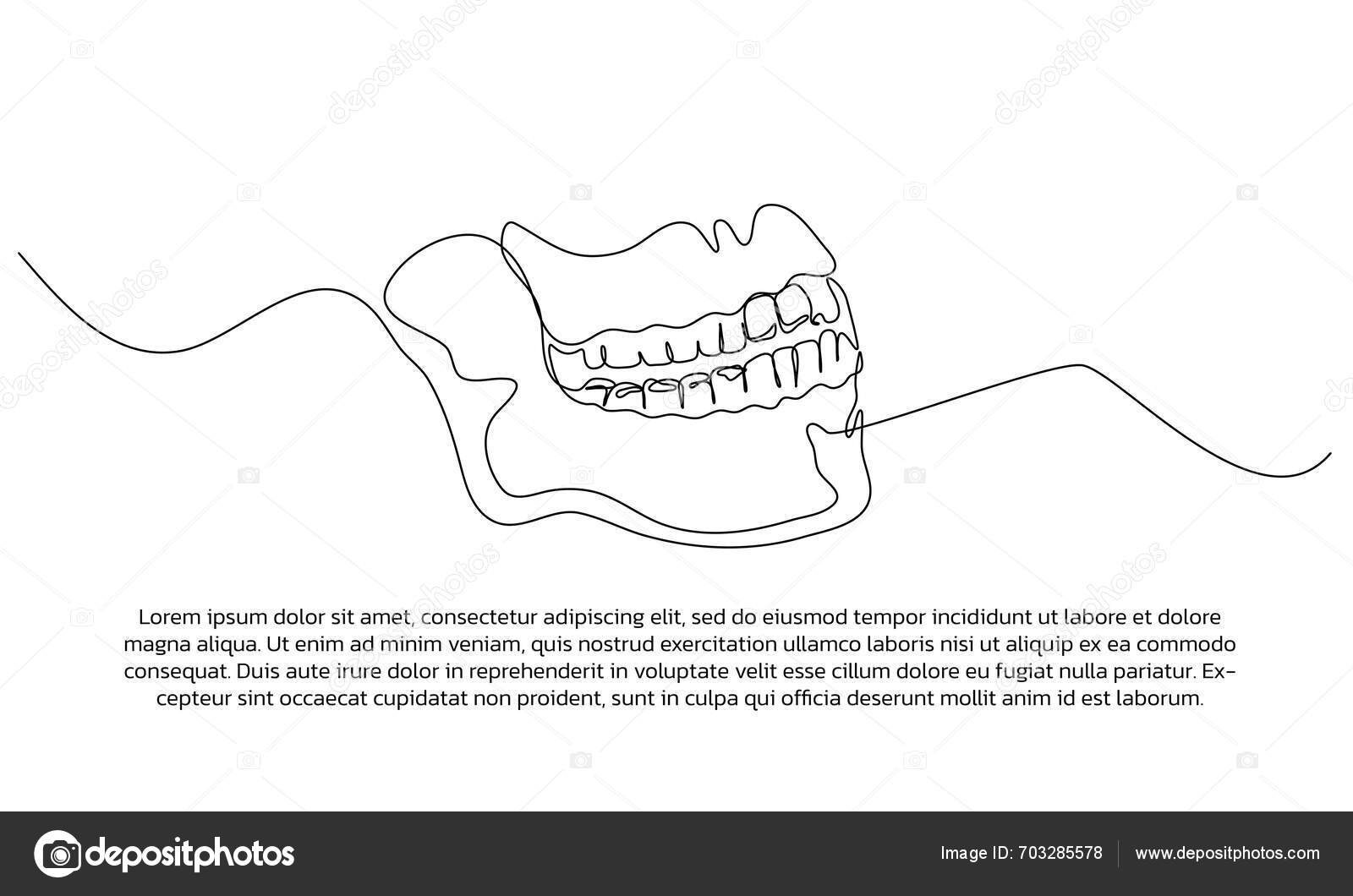 One Line Lips Sketch Poster Drawing Frame Abstract Minimal Continuous ...