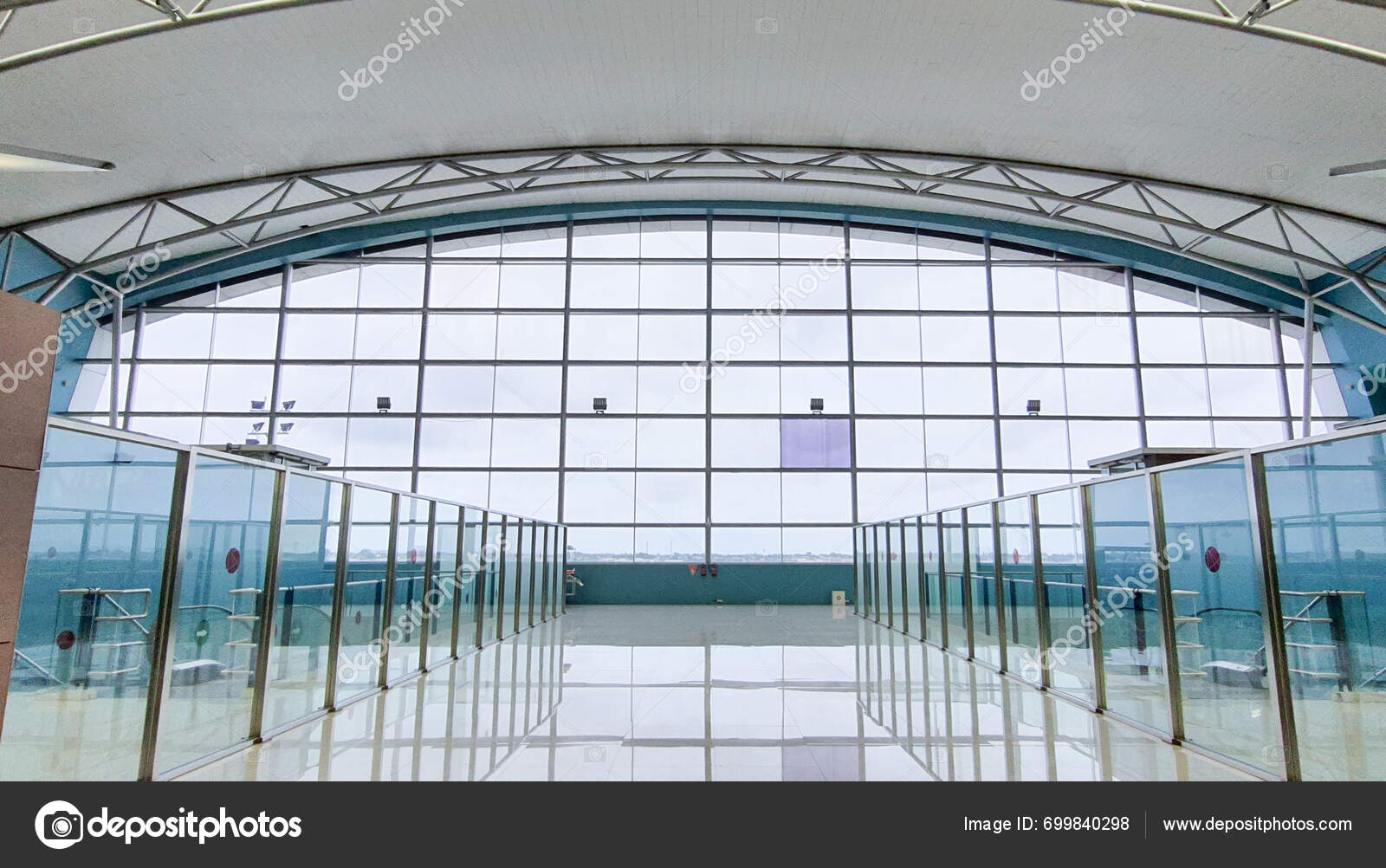 Jakarta Dec 2022 Huge Glass Window Terminal Soekarno Hatta ...
