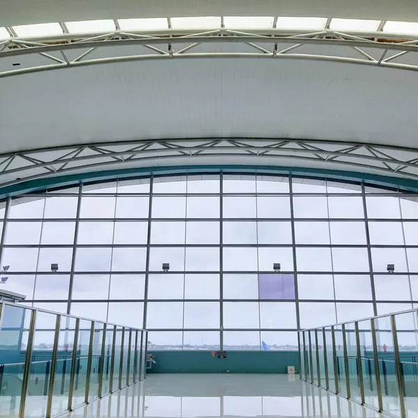 Jakarta Dec 2022 Huge Glass Window Terminal Soekarno Hatta ...