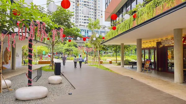Jakarta Indonesia August 2023 Covered Plaza One Satrio Outdoor Strip ...