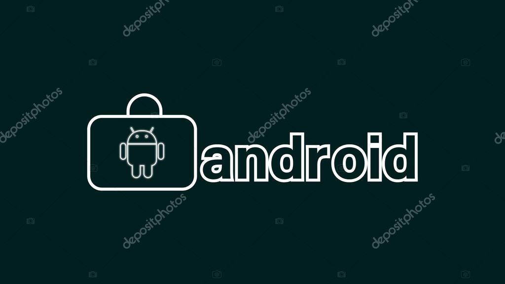 Brillante sistema Android diseño del logotipo del dispositivo ...