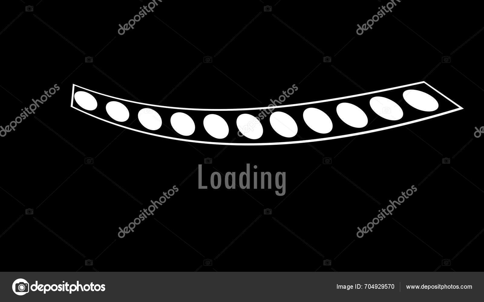 Loading Bar Vector Icon Loading Symbol Black Background Loading Status ...