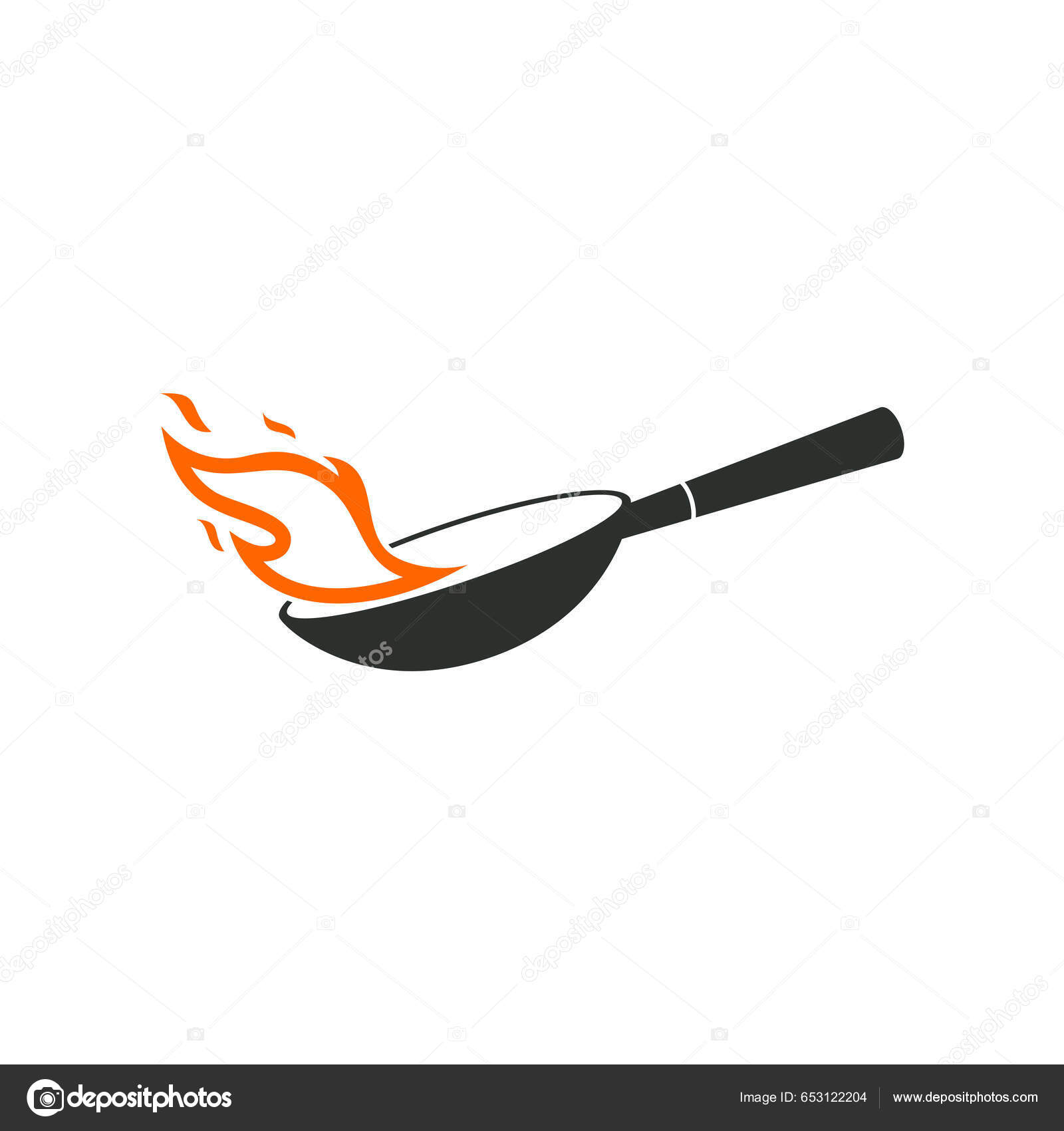 Frying Pan Icon Frying Pan Illustration Isolated White Background Logo ...
