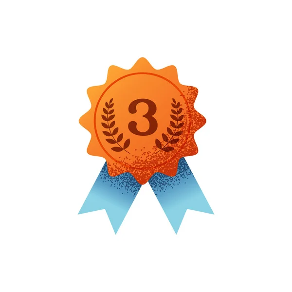 Award Ribbon Gold Medal Number First Icon 1St Success Champion Stock ...