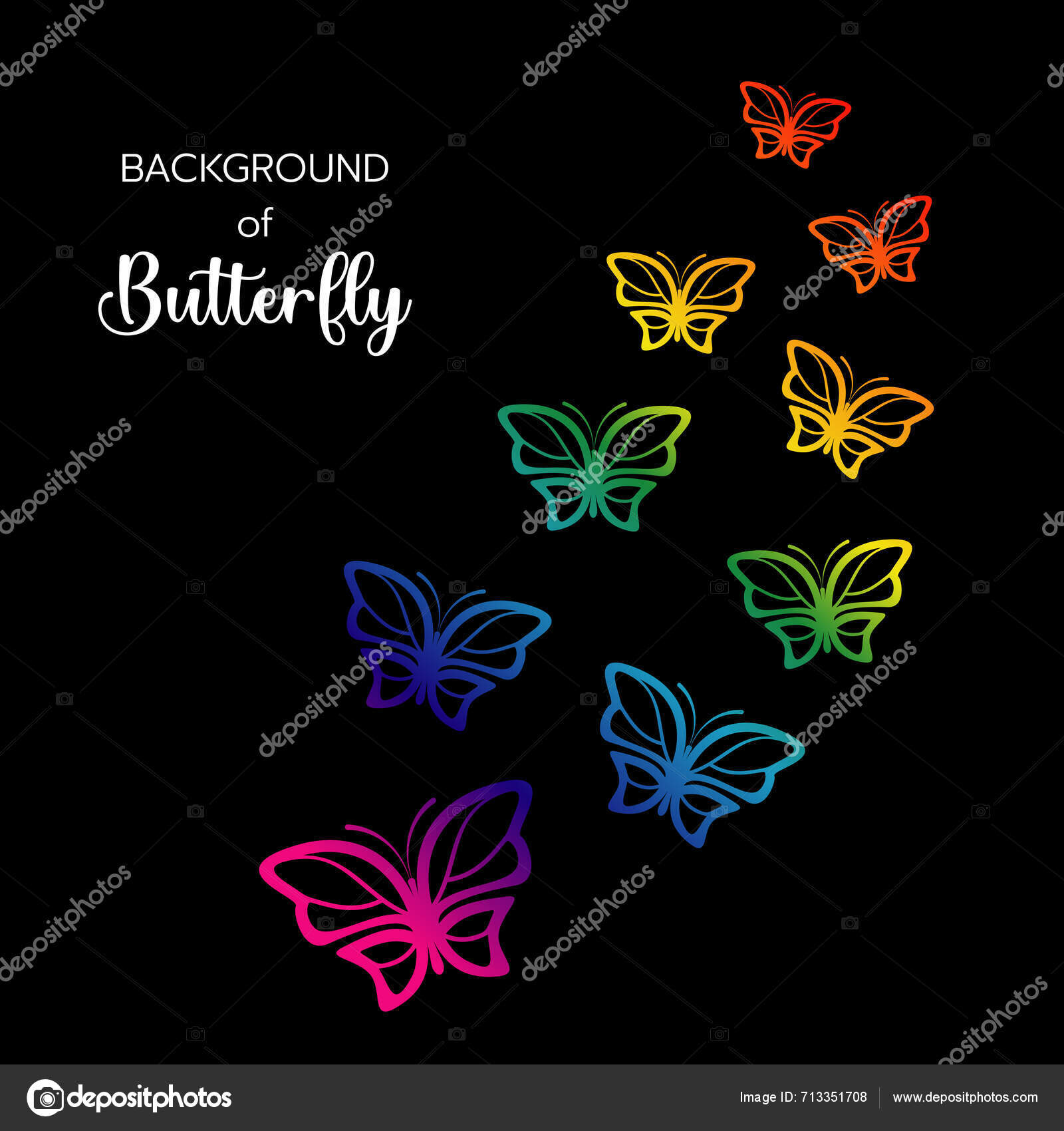 Background Butterfly Flying Black Background Beautiful Butterfly ...