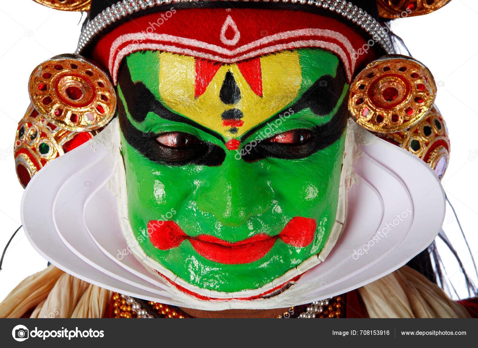 Penari Kathakali India Selatan Tampil Kerala India — Foto Editorial ...