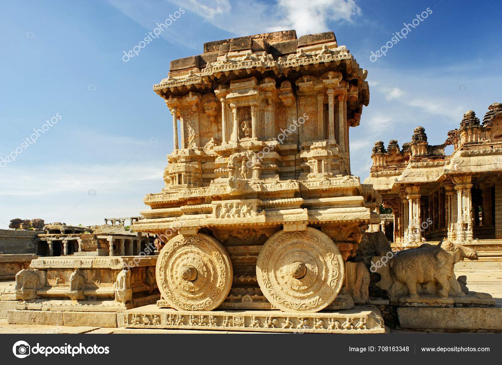 Chariot Shri Vijaya Vitthala Temple 15Th Century Hampi Vijayanagar Dist ...