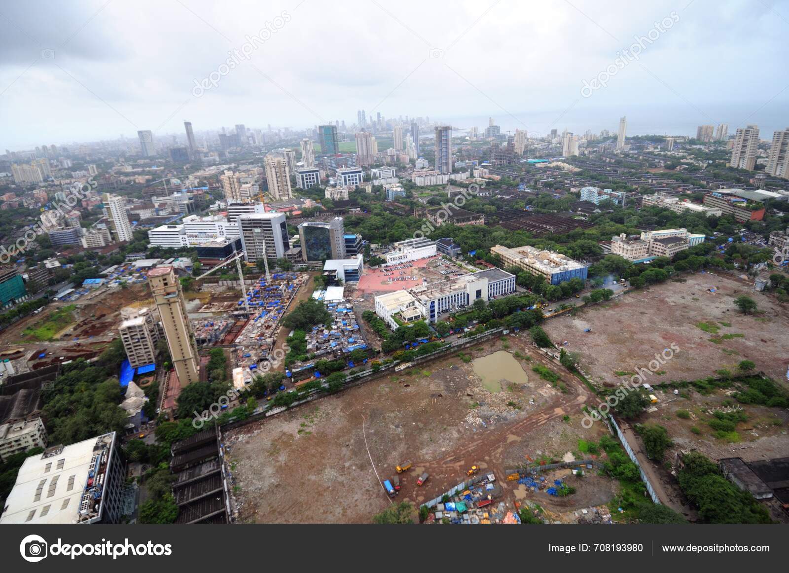 Aerial View Lower Parel Kamla Mill Dlf Projects Century Mill — Stock ...
