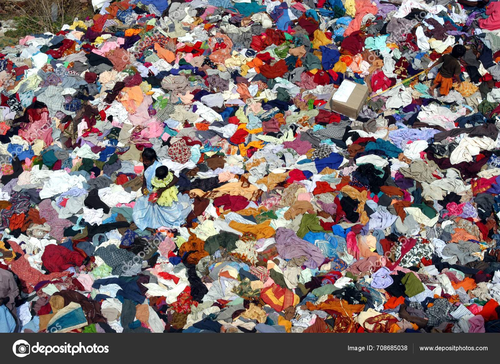 Woman Selecting Clothes Stacks Clothes Arrived Nagapatinam Tsunami ...