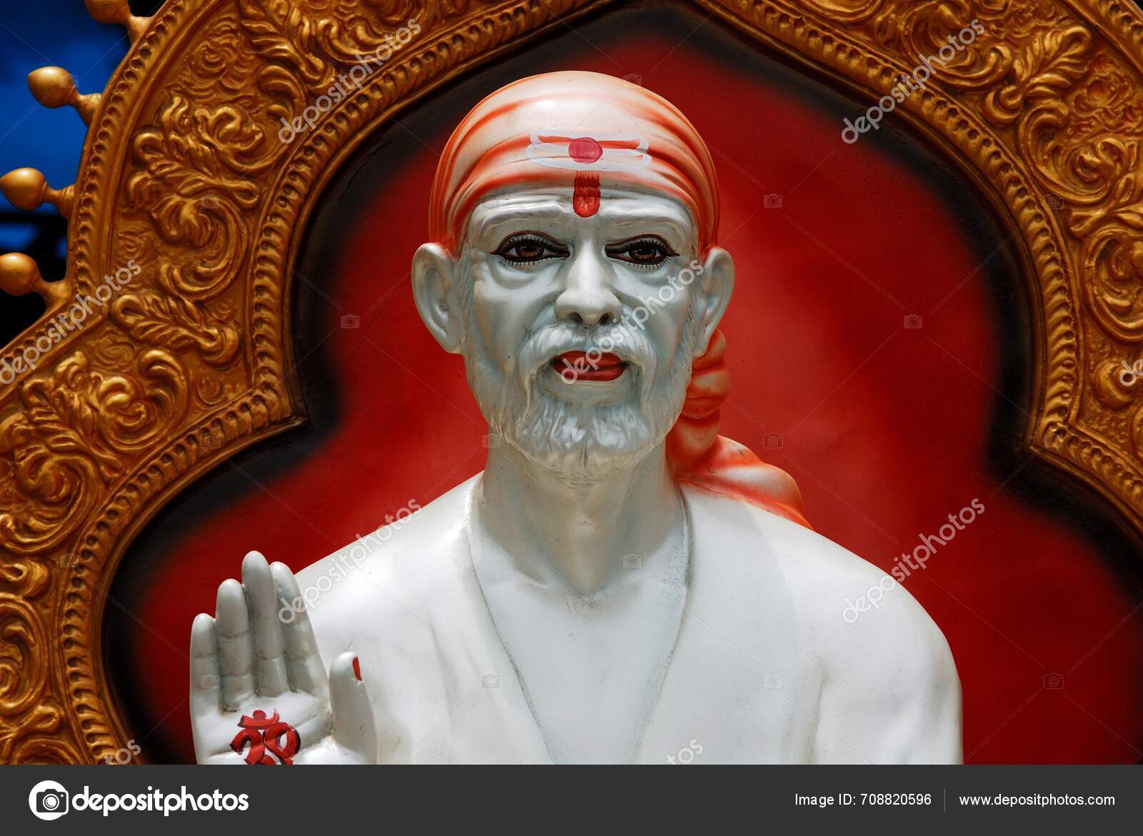 Statue Saint Sai Baba Blessing Pose Shirdi Maharashtra India — Stock ...