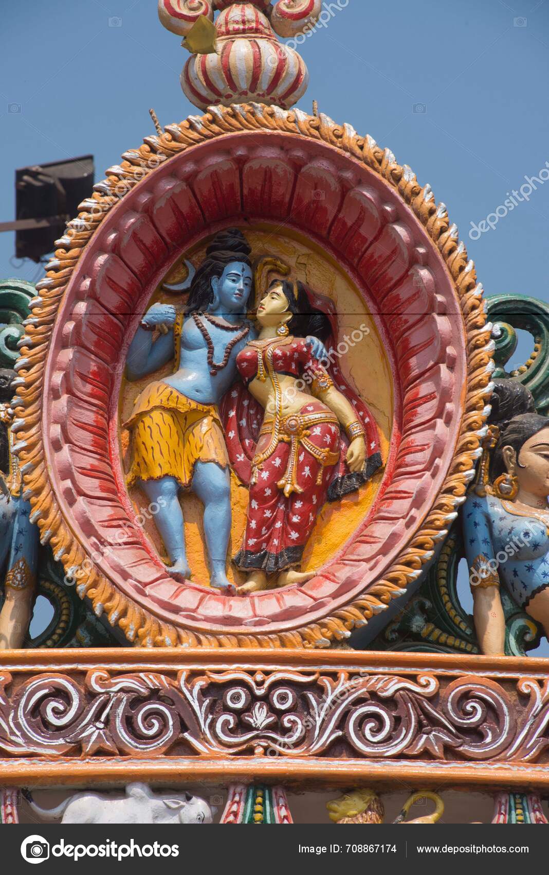 Lord Shiva Parvati Statue Math Puri Orissa India Asia — Stock Editorial ...