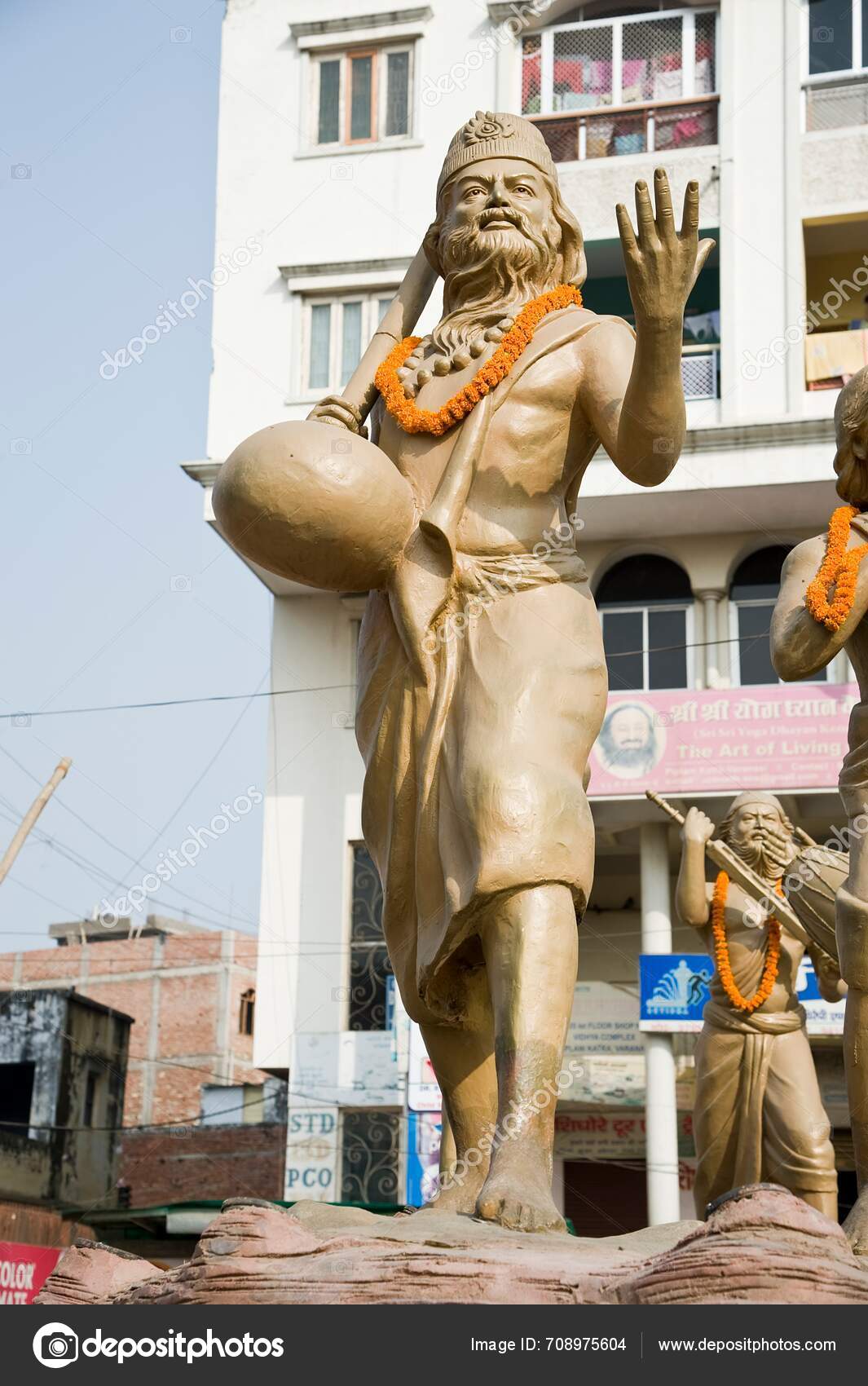 Statue Kabir Das Saint Varanasi Uttar Pradesh Asia India — Stock Photo ...