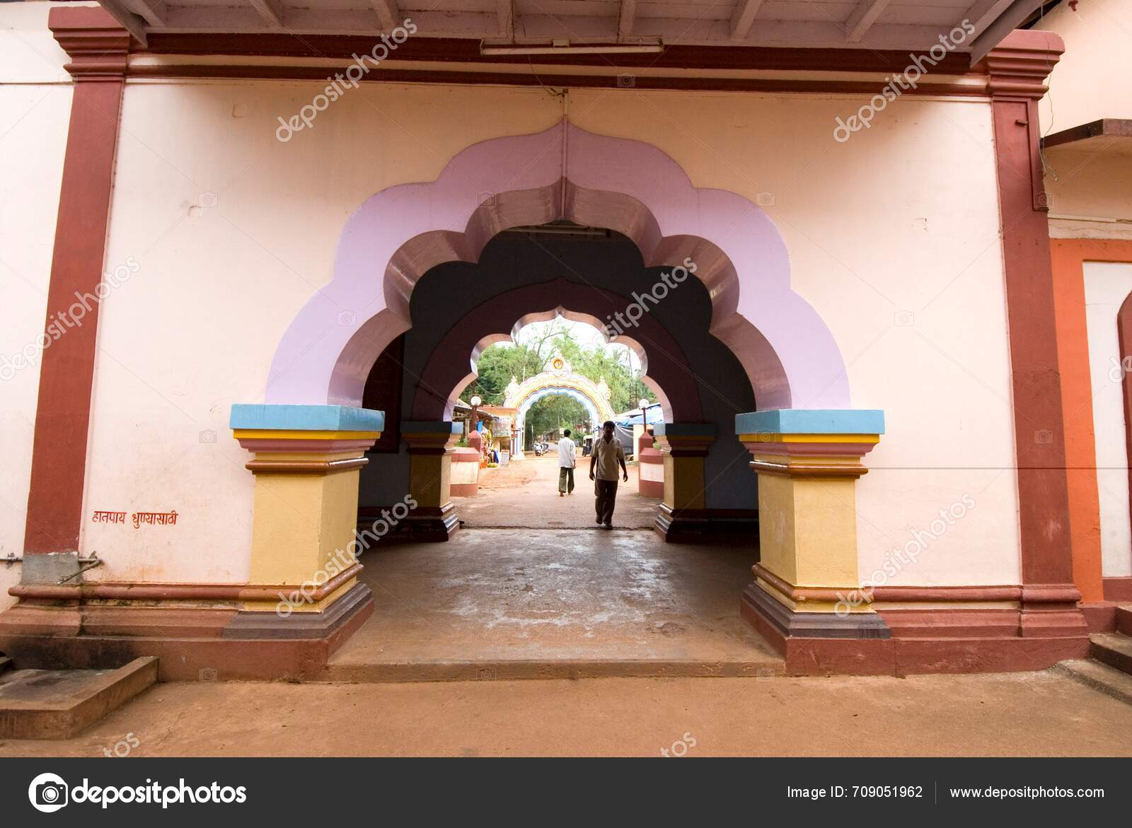 Colourful Gate Temple Vetoba King Ghost Village Aravali District ...