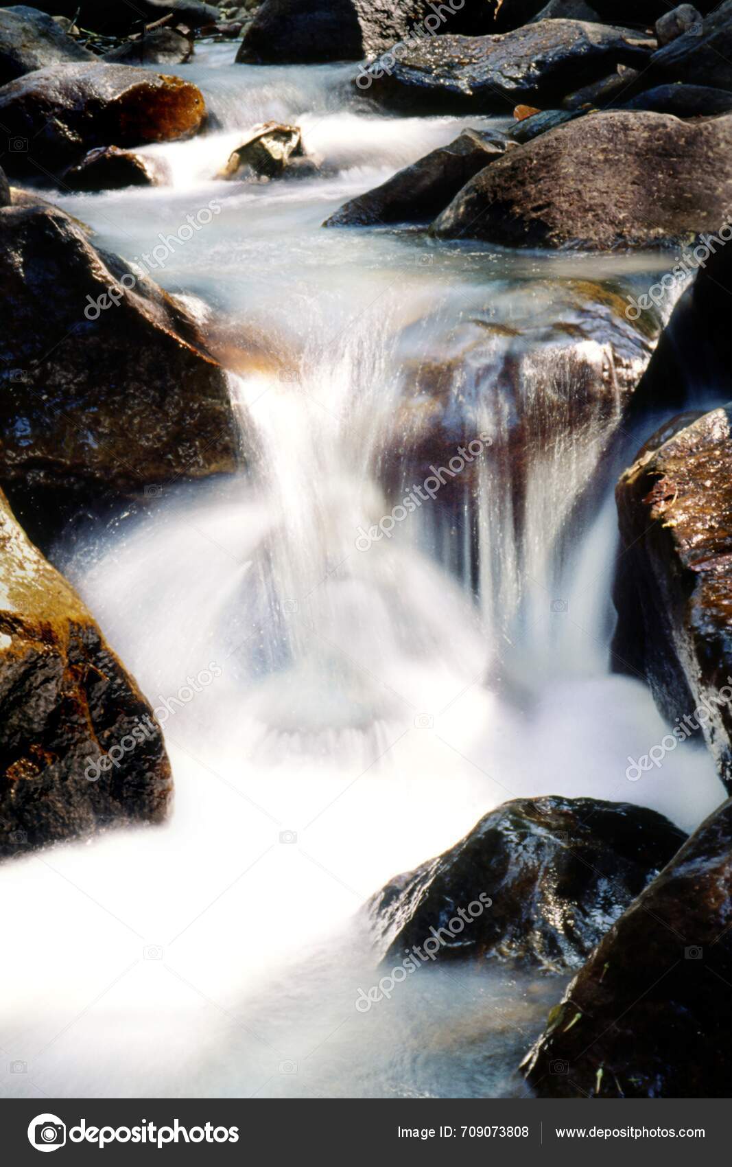 Water Flowing Rivulet Kallar River Ponmudi Trivandrum District Kerala ...