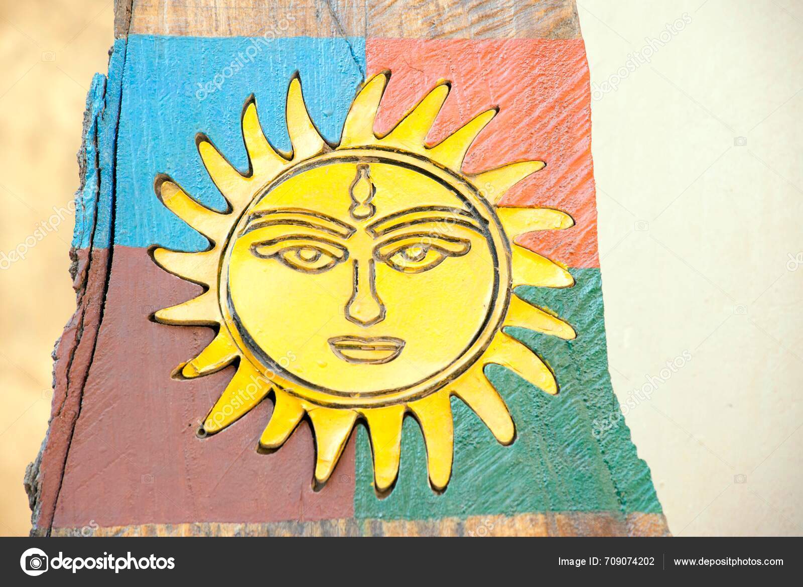 Sun God Painted Art Gallery Amer Fort Jaipur Rajasthan India — Stock ...