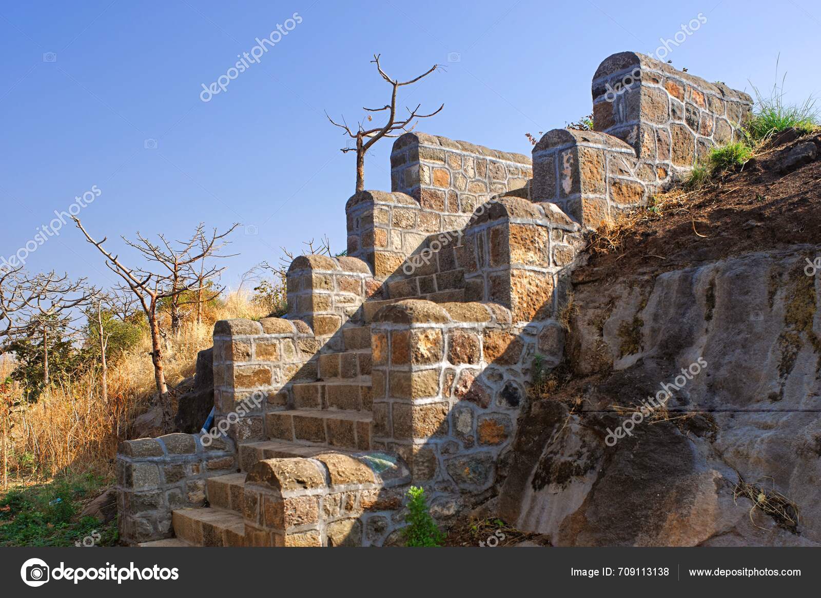 Steps Heritage Shivneri Fort Taluka Junnar District Pune Maharashtra ...