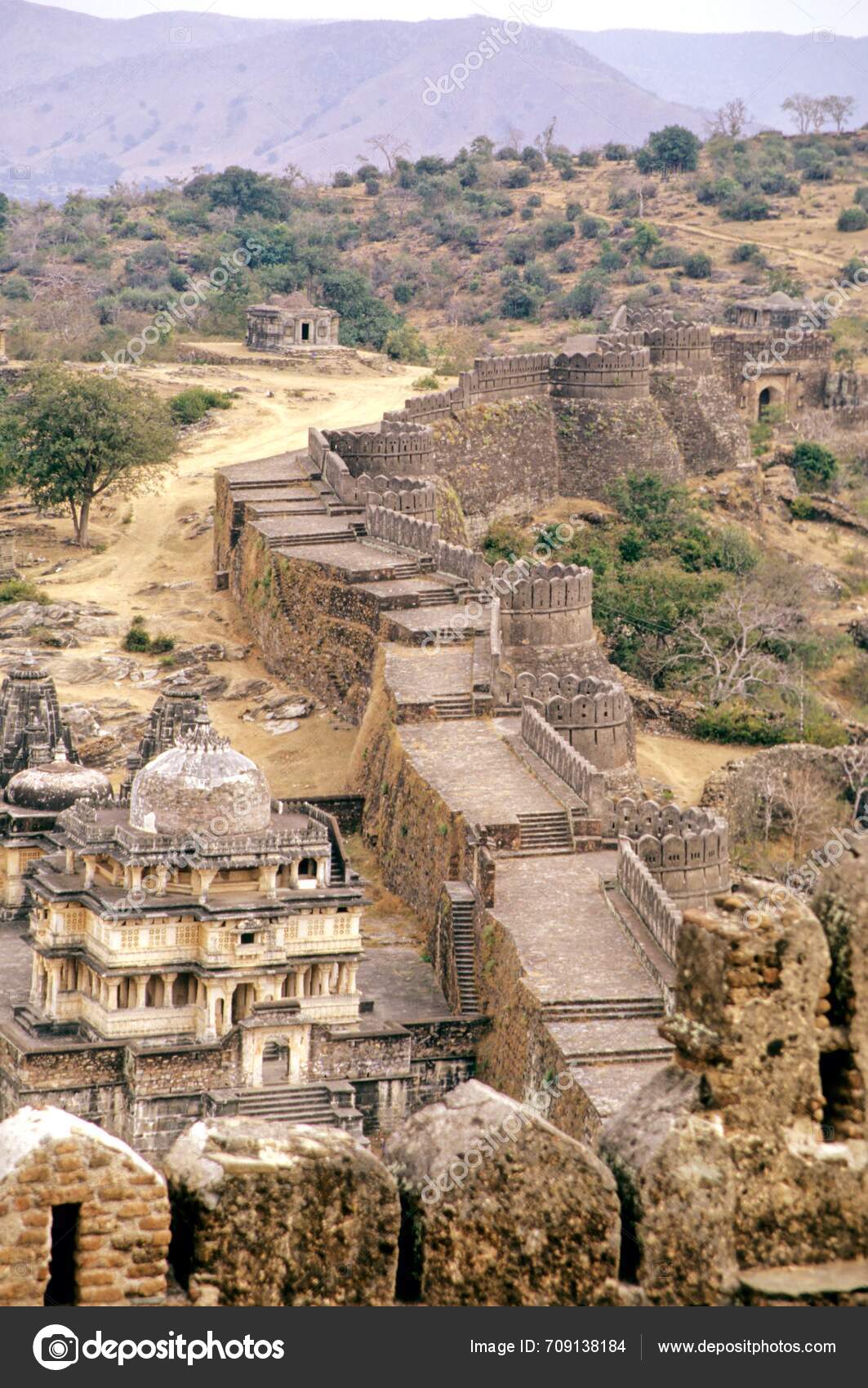 Fort Wall Kumbalgarh Mewar Rajasthan India — Stock Editorial Photo ...