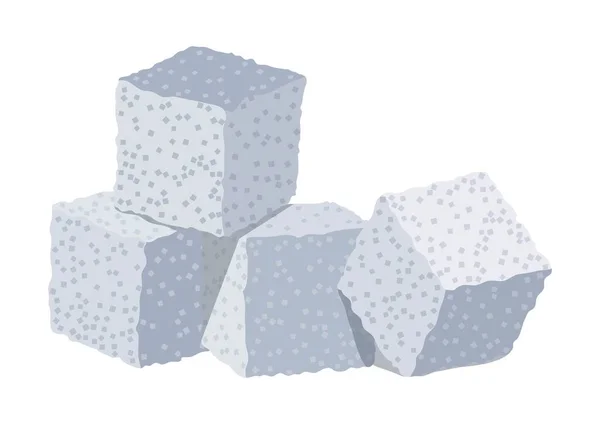 cubos de azúcar vector. conjunto de cubos de azúcar blanco con sombra ...