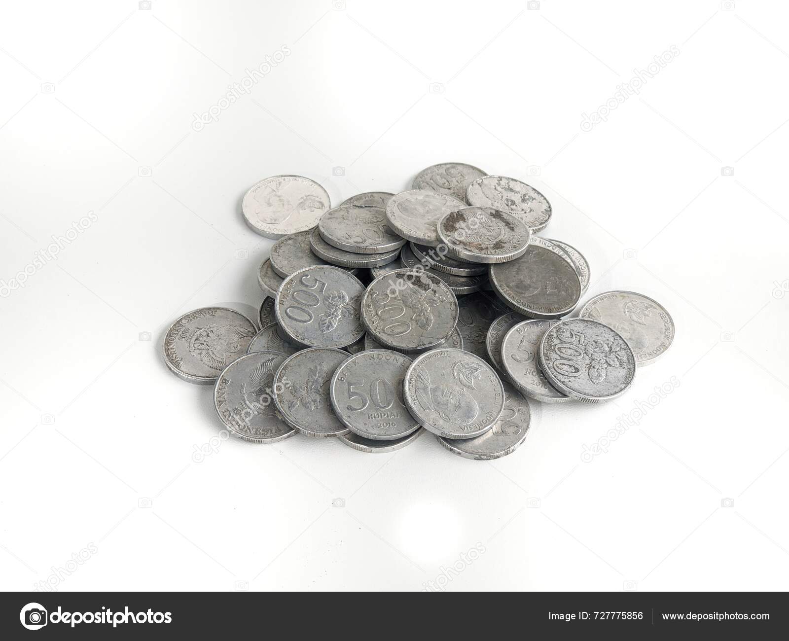 500 Rupiah Coins Rupiah Coins Stack Indonesian Rupiah Silver Coins ...