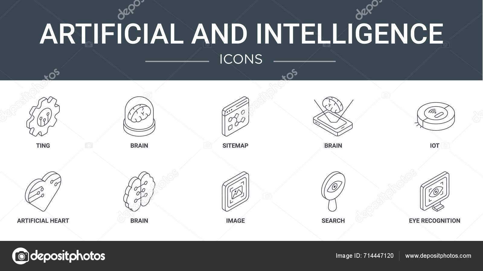 Set Outline Web Artificial Intelligence Icons Ting Brain Sitemap Brain ... Set Outline Web Artificial Intelligence Icons Ting Brain Sitemap Brain ...