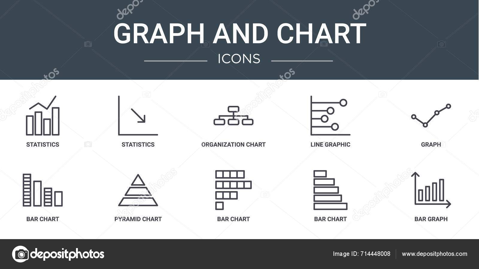 Set Outline Web Graph Chart Icons Statistics Statistics Organization ...