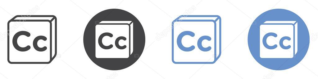 Icono de título cerrado Símbolo vectorial o colección de conjuntos de ...