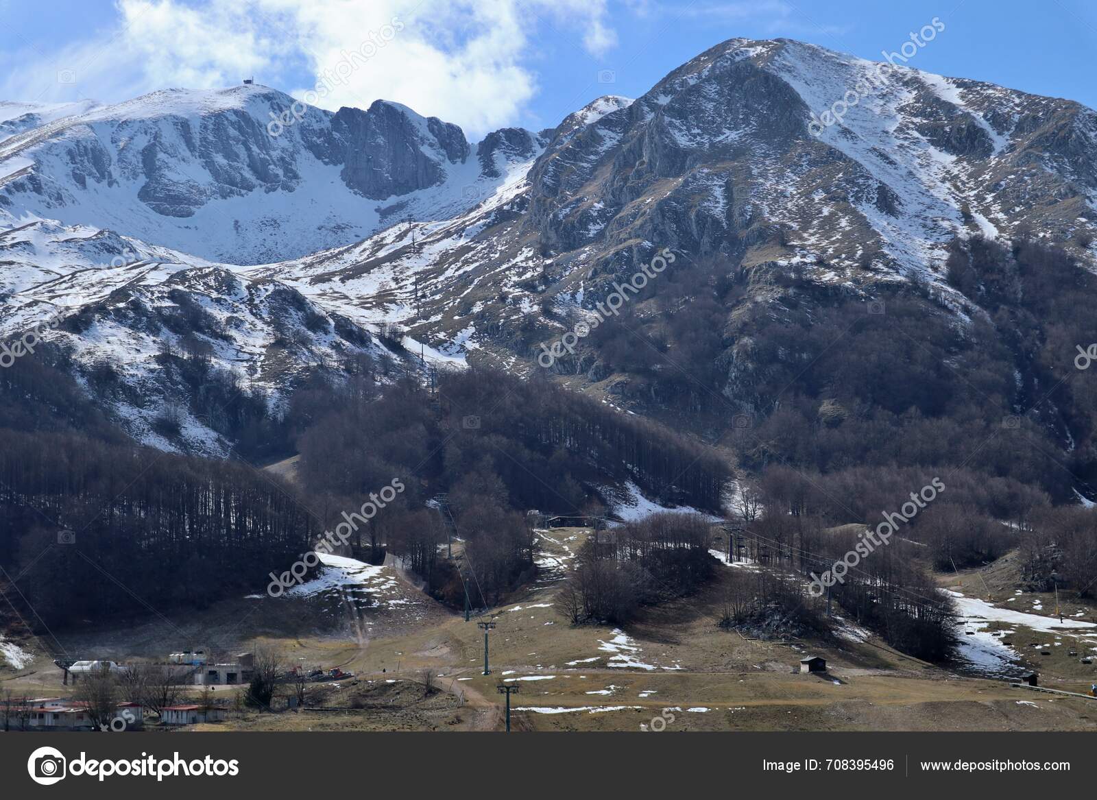 Campitello Matese Molise Italy March 2024 Ski Resort Monte Miletto ...