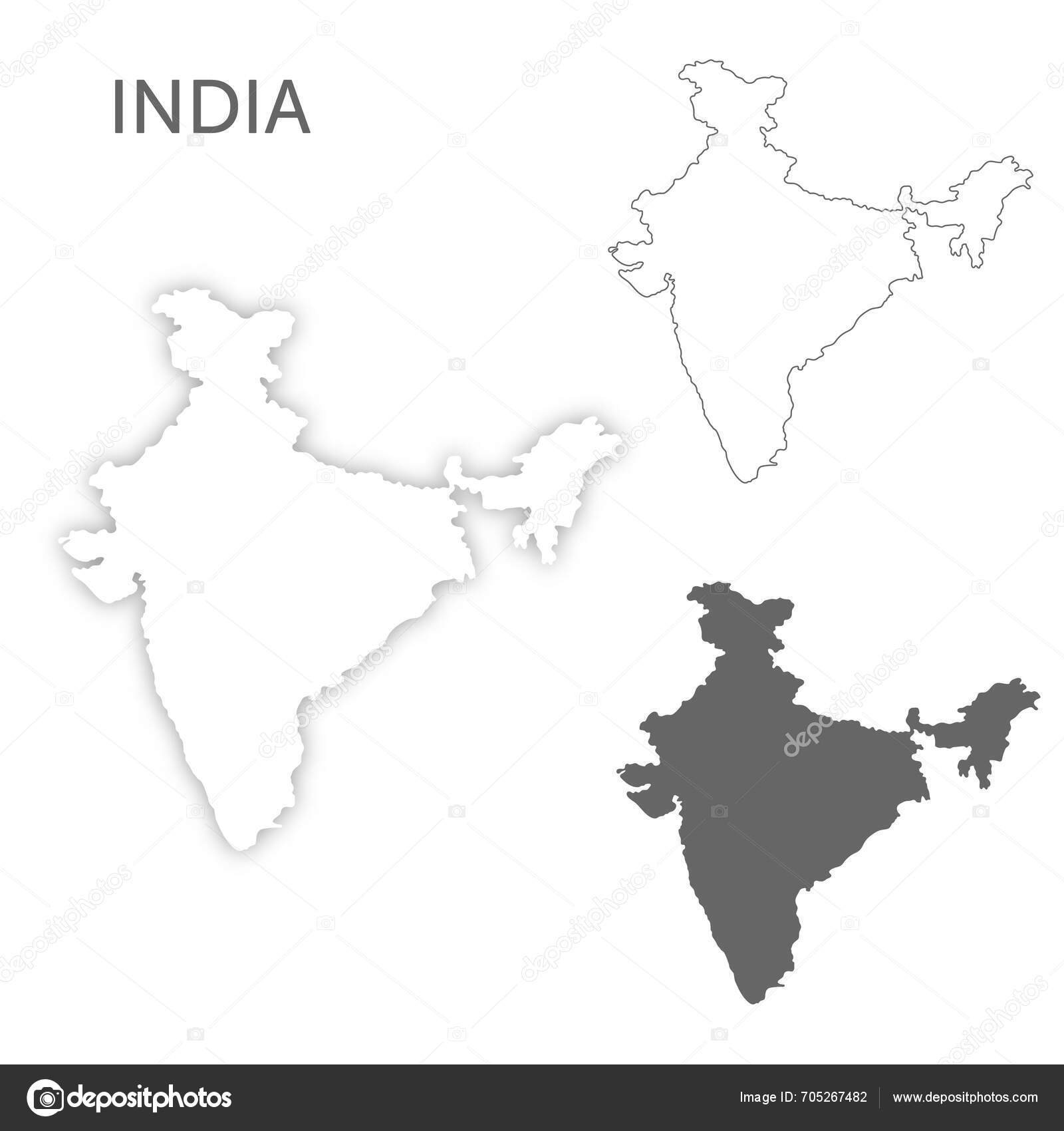India Map Set Design Easy Edit Stock Vector by ©Kukuruzo 705267482