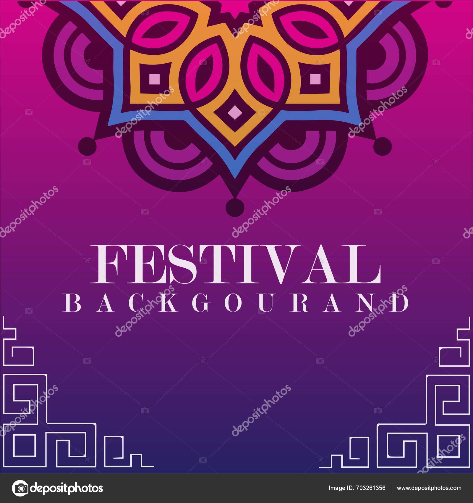 Image vectorielle Mandala Background Design Fastival Poster Design par ...