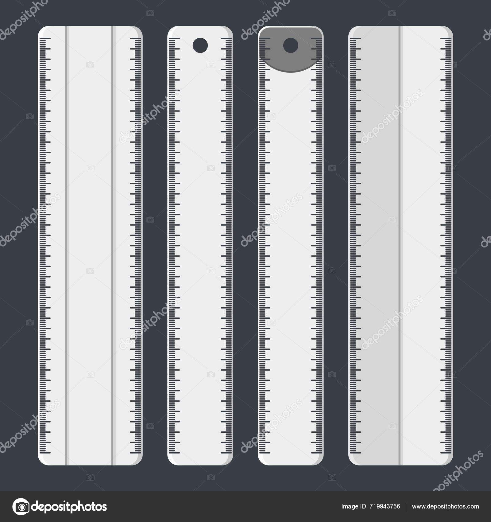 Plastic Ruler Measuring Tool Vector Measuring Unit Indicator Ruler ...