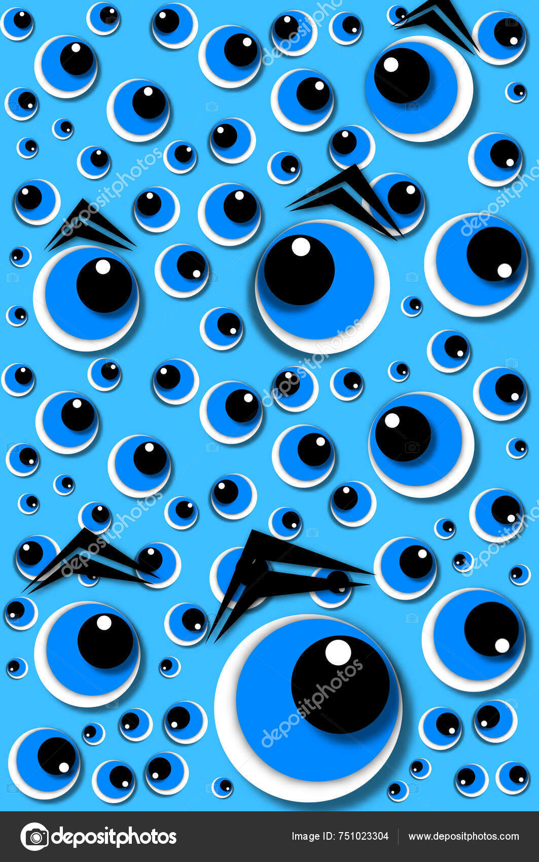 Background Image Concerned Eyes One Series Emotion Themed Graphic ...