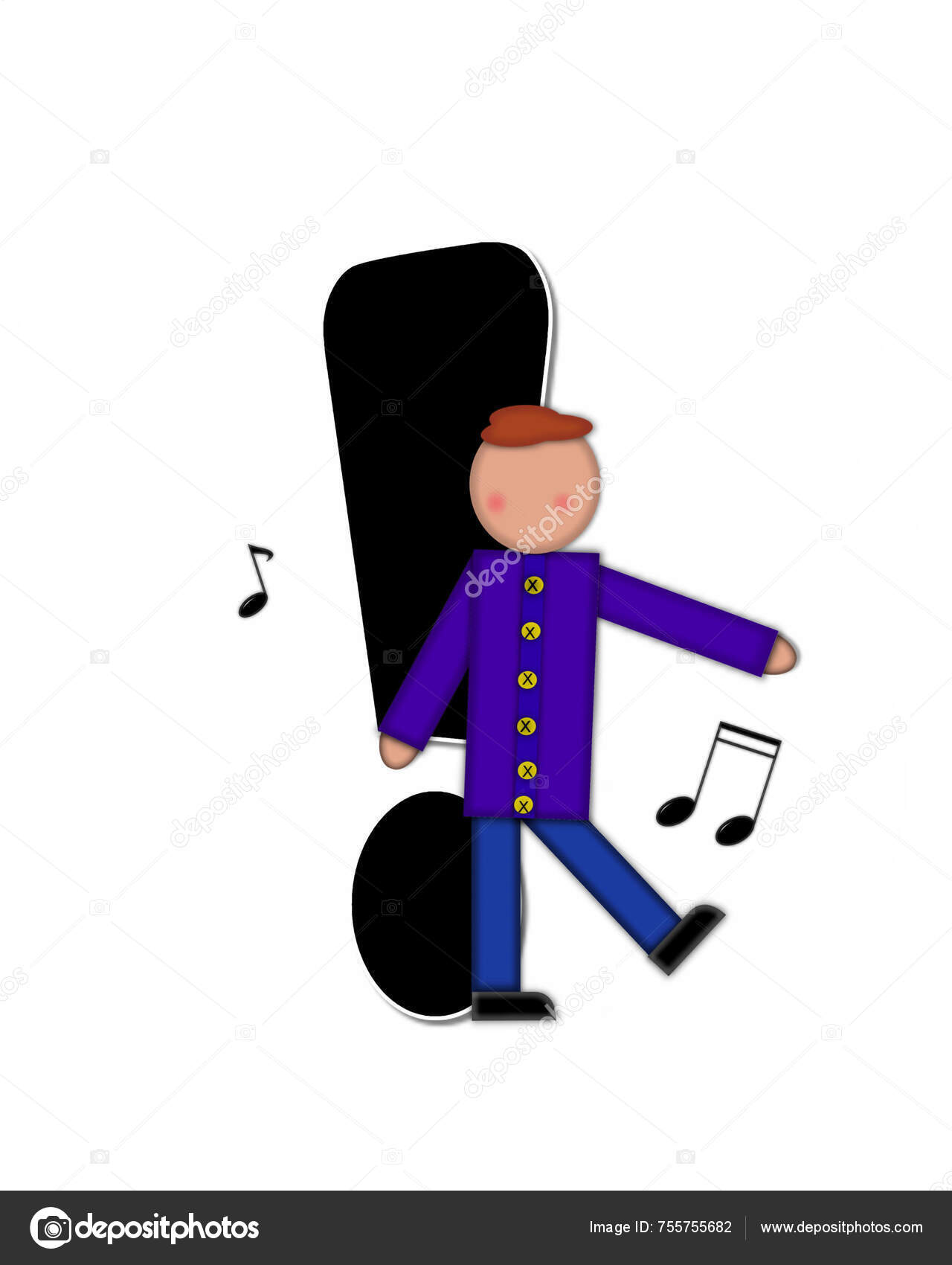 Question Mark Alphabet Set Children Music Black Outlined White Child ...