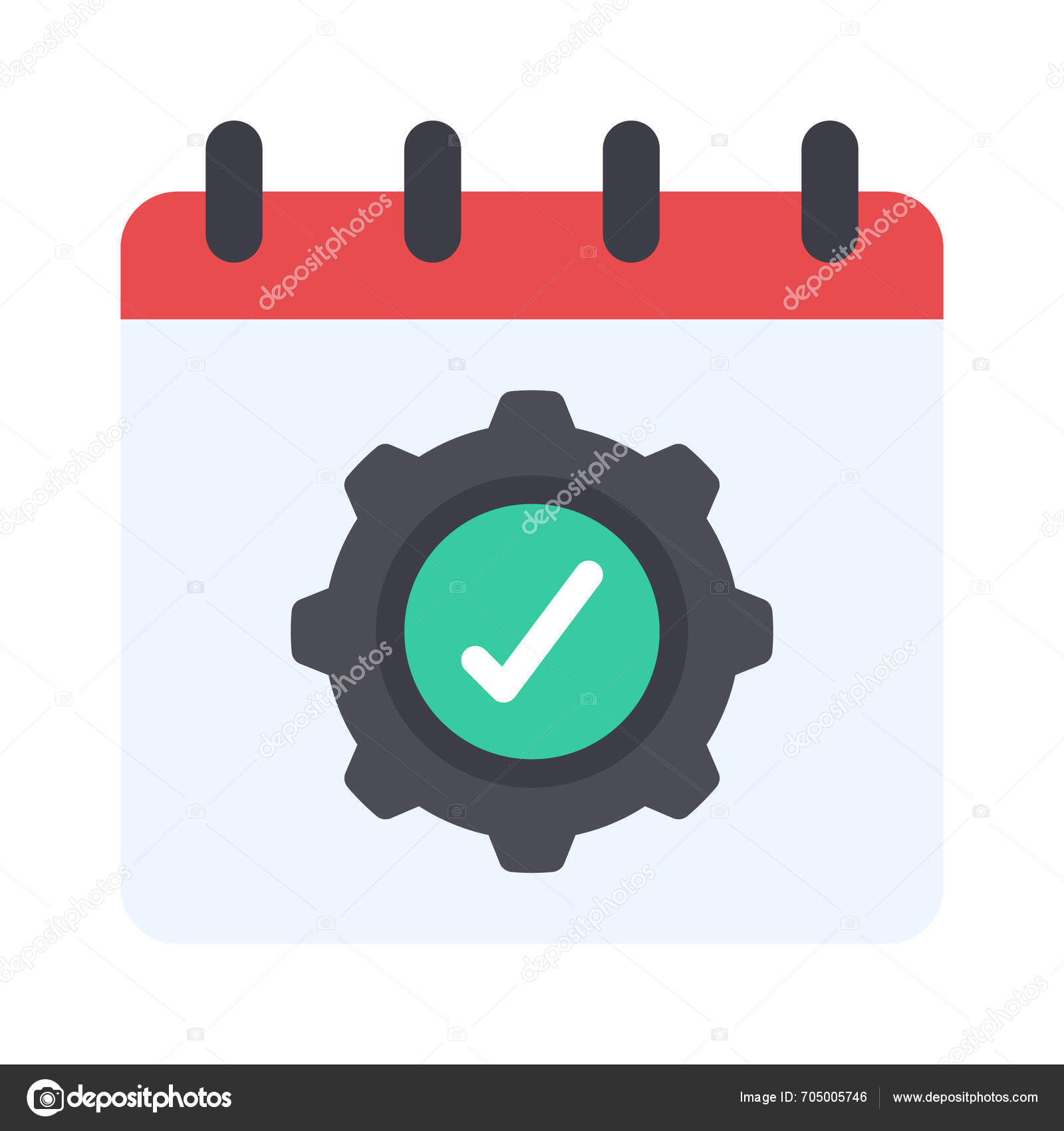 Schedule Management Icon Vector Illustration Stock Vector by ...